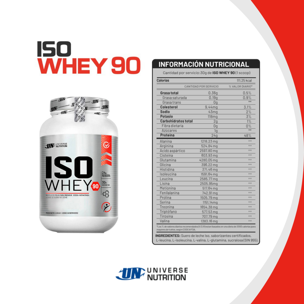 Proteína Universe Nutrition Iso Whey 90 1.1kg Chocolate + Shaker ...